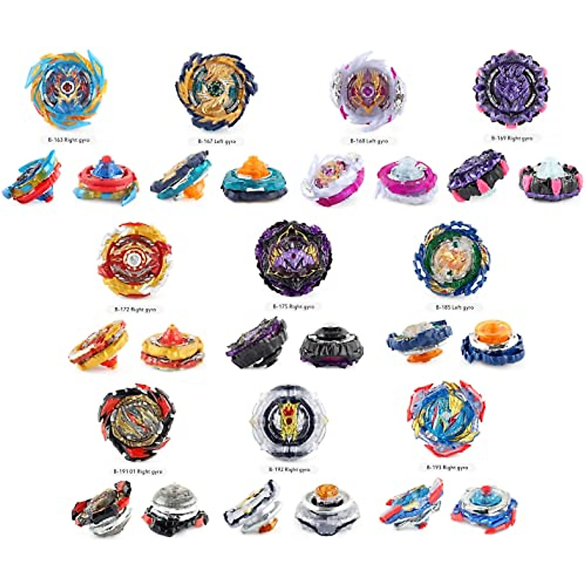 Battling Top Set, Burst Gyro Toys 10 Spinning Tops 2 Launchers Combat Battling Game with Portable Storage Box Gift for Kids Children Boys