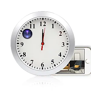 Pelay Hidden Camera Detector with Wall Clock, Wireless 1080P WiFi Security Mini Nanny Camera Motion Detection for Home Surveillance, No Audio Function, Only Video Cameras
