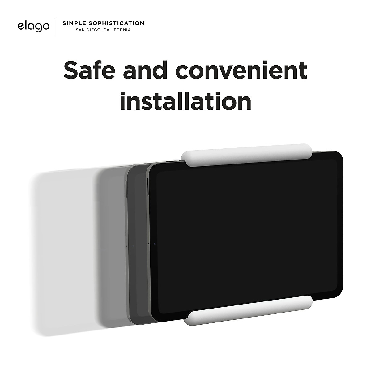 elago Home Hub Mount [White] - [iPad Wall Mount][Homekit Mount][Easy Installation][Scratch-Free][Cable Management Included] - for Mini, Air, Pro