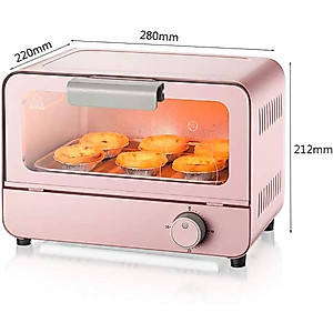 9L Mini Oven,with 800W Adjustable Temperature 50-230 ℃ and 30 Minutes Timer Household Baking Multifunctional Cake Oven (Blue) (Pink)
