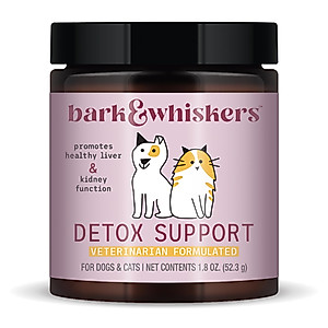 Bark & Whiskers Detox Support for Dogs & Cats, 1.8 Oz. (52.3 g), Promotes Healthy Liver & Kidney Function, Veterinarian Formulated, Non-GMO, Dr. Mercola