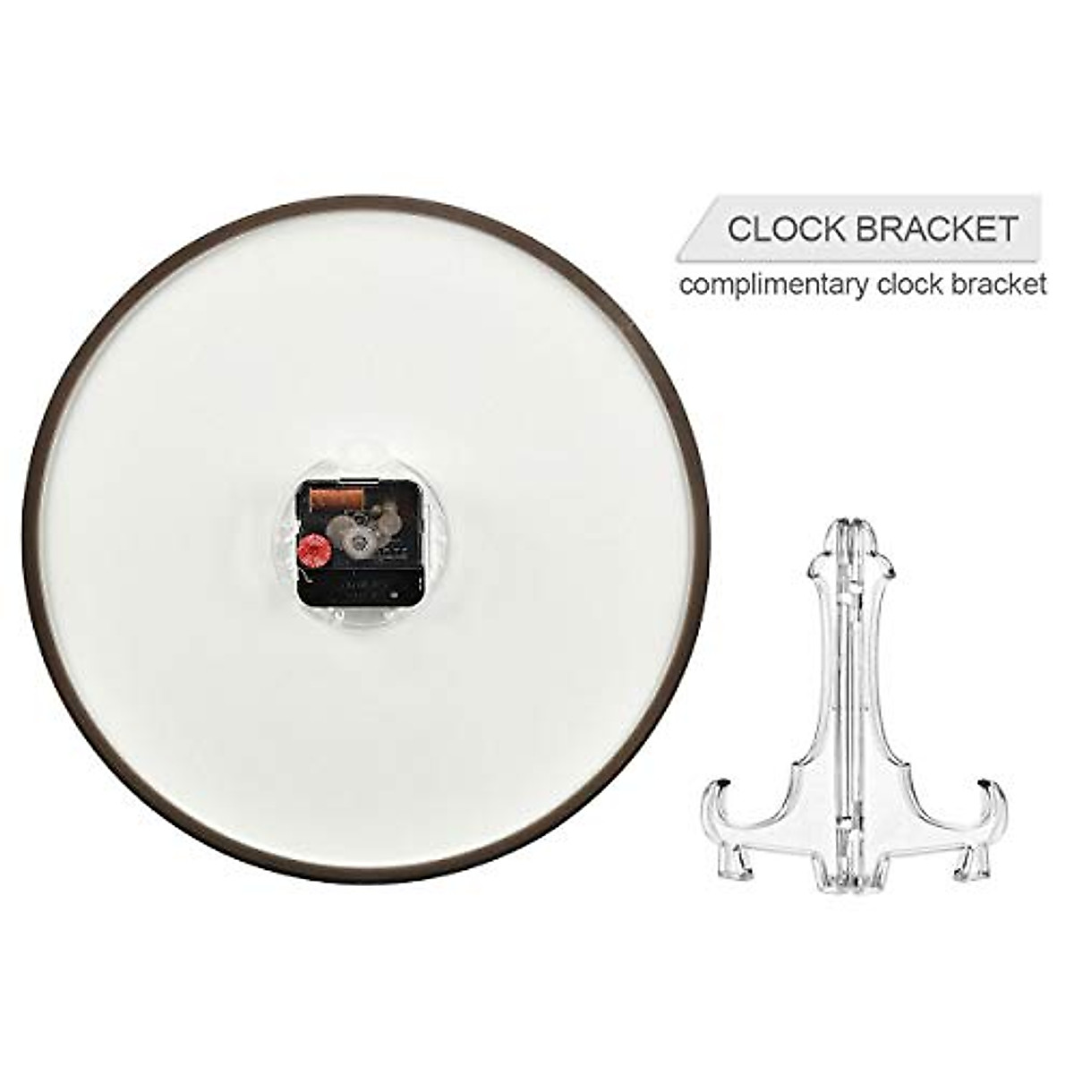 linqin Cat and Clock 9.5 Inch Silent Battery Operated Wall Clock Easy to Read Unique Design Home Decor Round Clock