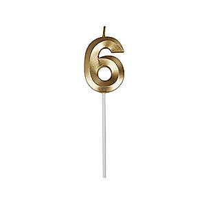 Bailym 60th Birthday Candles,Gold Number 60 Cake Topper for Birthday Decorations Party Decoration