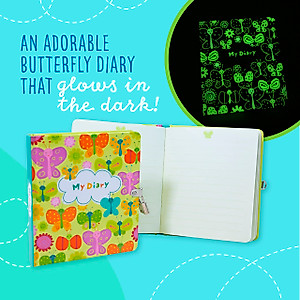 Peaceable Kingdom Press/Butterflies Glow in the Dark Lock & Key Diary