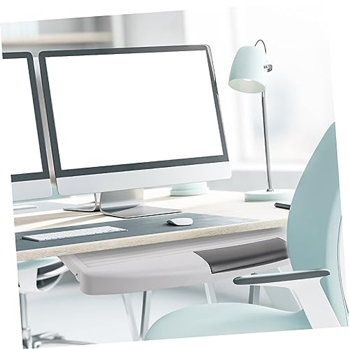 DOITOOL 1 Set Desk Tray Plastic Trays Office Desk Accessories Keyboard Tray Drawer Keyboard Slide Out Tray Keyboard Stand Keyboard Shelf Under Desk Sliding Bracket Computer Desk abs