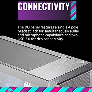 Cooler Master MasterBox NR600 ATX Mid-Tower with Front Mesh Ventilation, Minimal Design, Tempered Glass Side Panel and Single Headset Jack