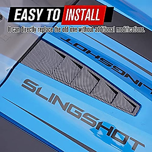 A & UTV PRO Center Hood Vent Accent for 2017-2023 Polaris Slingshot SLR S GT R, Carbon Fiber Style Turbo Hood Panel Trim Exterior Accessories, Replace OEM # 5452300, 1PC