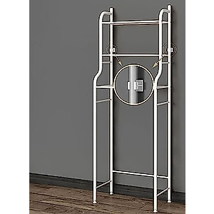 JOCHER 3-Tier Over The Toilet Storage Rack,Bathroom Shelf Organizer Over Toilet Storage,Above Toilet Storage Rack,Space Saver,Easy to Assemble,Fit Most Toilets,25.4" W x 9.85" D x 60" H(White)