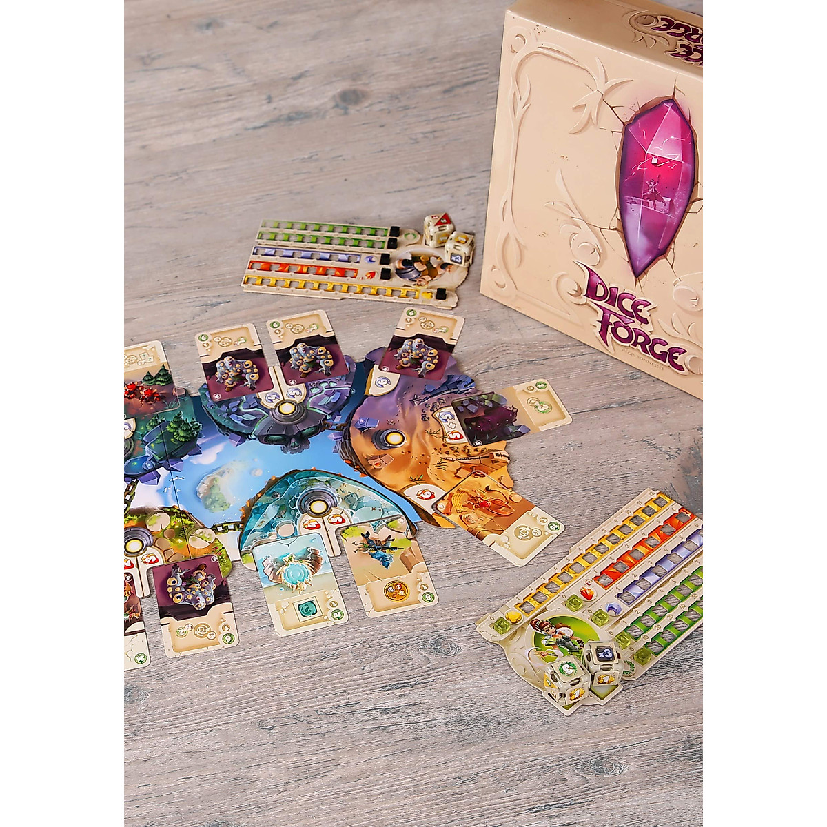 Dice Forge Board Game - Customize Your Fate, Conquer the Gods! Dice Crafting Strategy Game, Fun Family Game for Kids & Adults, Ages 10+, 2-4 Players, 45 Minute Playtime, Made by Libellud