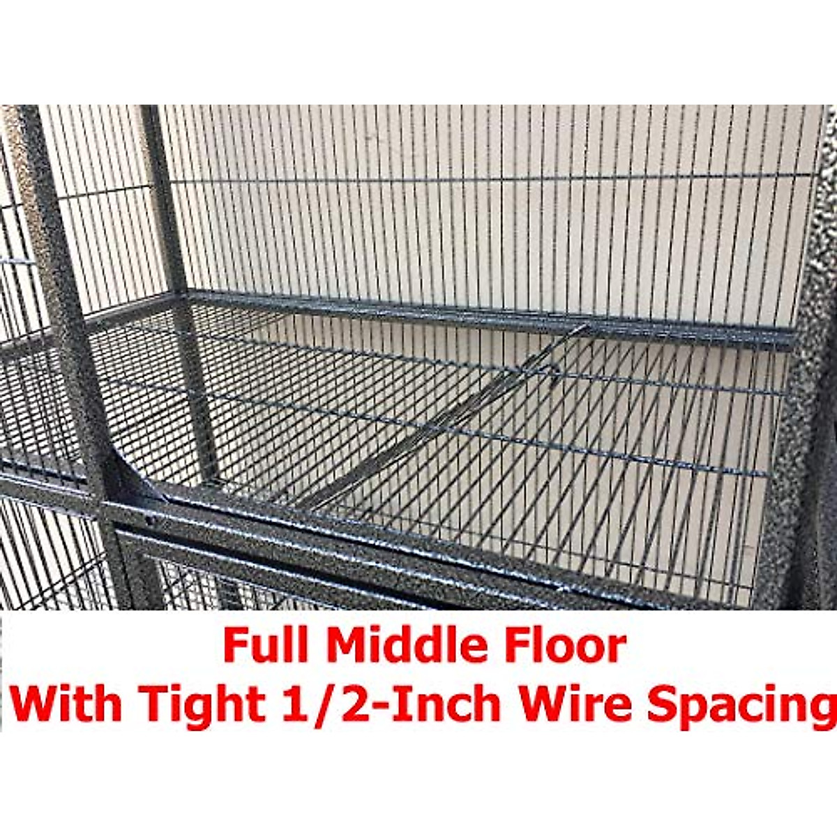 Extra Large Two Story Small Animal Cage Tight 1/2-Inch Bar Spacing for Feisty Ferret Chinchilla Rat Mice Squirrel Rabbit Sugar Glider with Rolling Stand