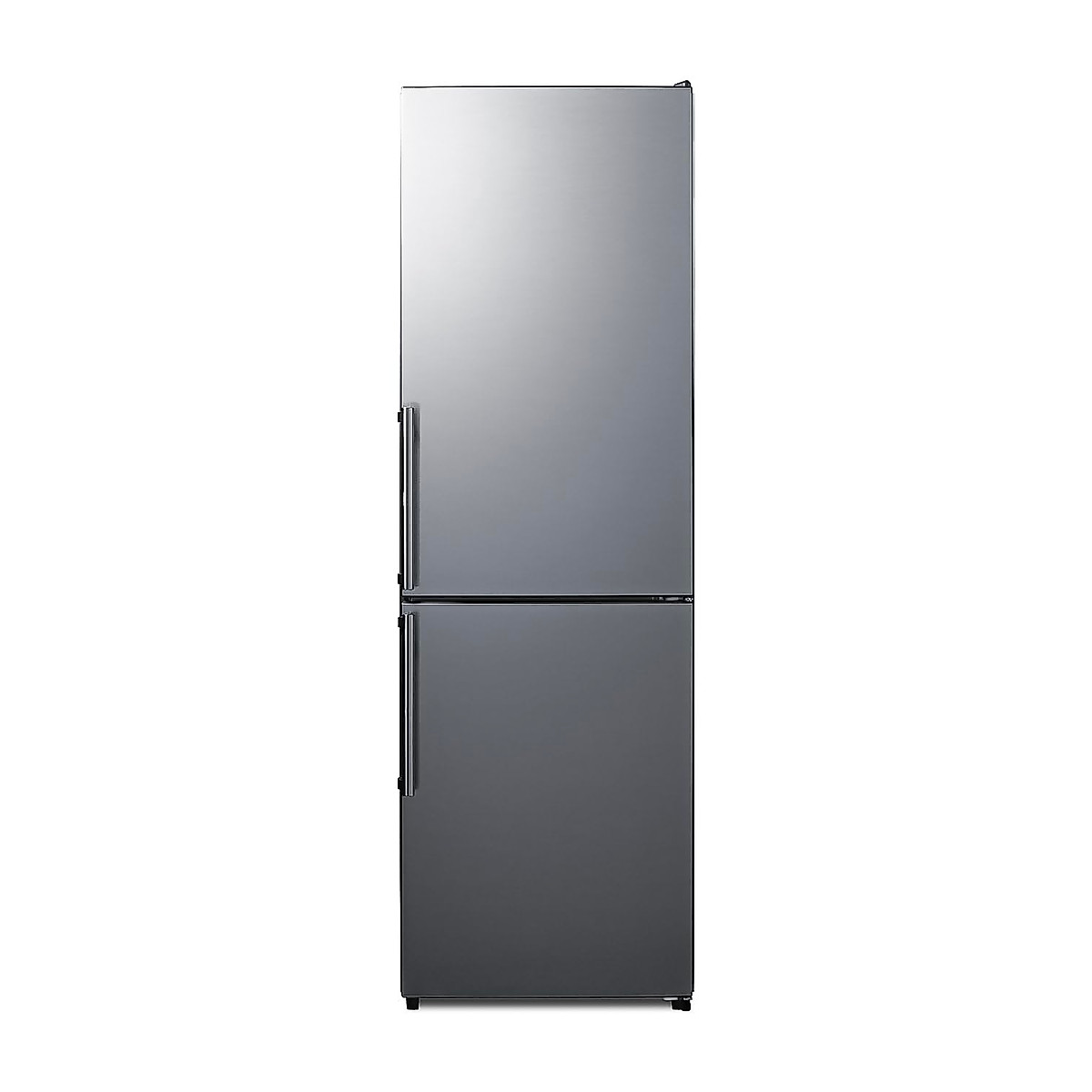 Summit Appliance FFBF235PL 24" Wide Bottom Freezer Refrigerator, Energy Star, LED Lighting, Stainless Steel (RHD)