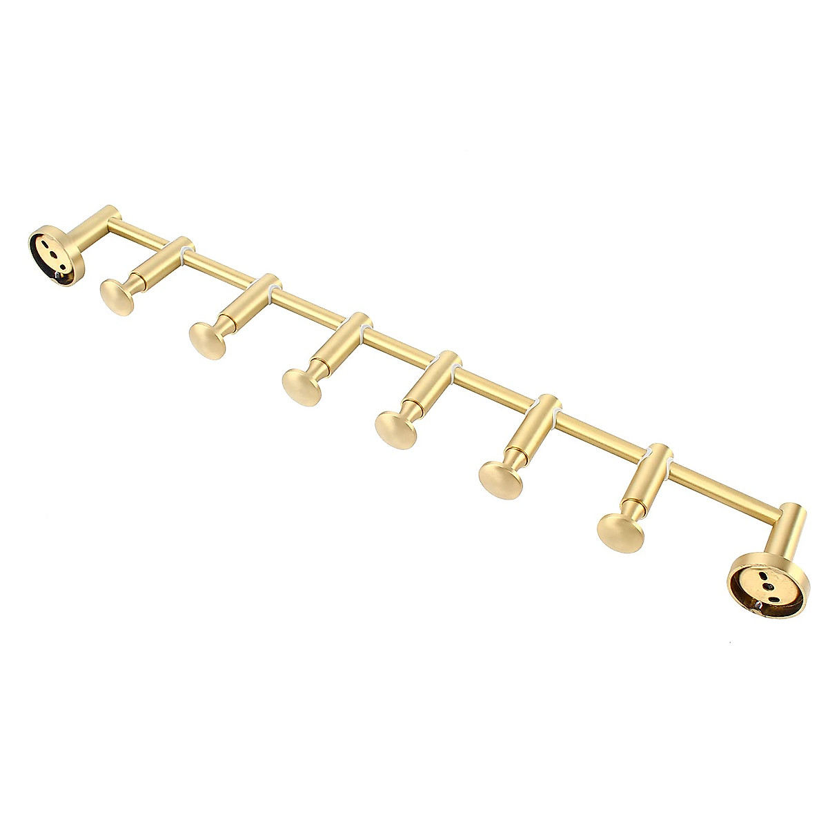 MIMODA Vertical Coat Rack Wall Mounted, 6 Hooks Wall Mount Coat Hooks Coat Rack for Entryway Bedroom Coats Scarfs Bag Hat Umbrella Space Saving (Gold)