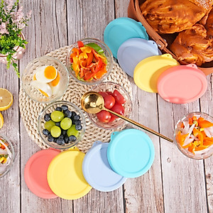 4 PCS Silicone Replacement Lids for Pyrex and Anchor Hocking Glass Custard Cups 6oz, Silicone Lids for Food Storage, Food Cover, Dishwasher Freezer Microwave Safe (Containers NOT Included)