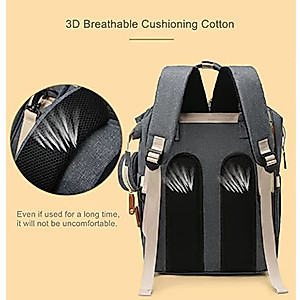 HLTxia Diaper bag Backpack, Multi-function Portable Backpack, Unisex Travel Back Pack, Large Travel Diaper Bags for Dad & Mom (Bicolor)