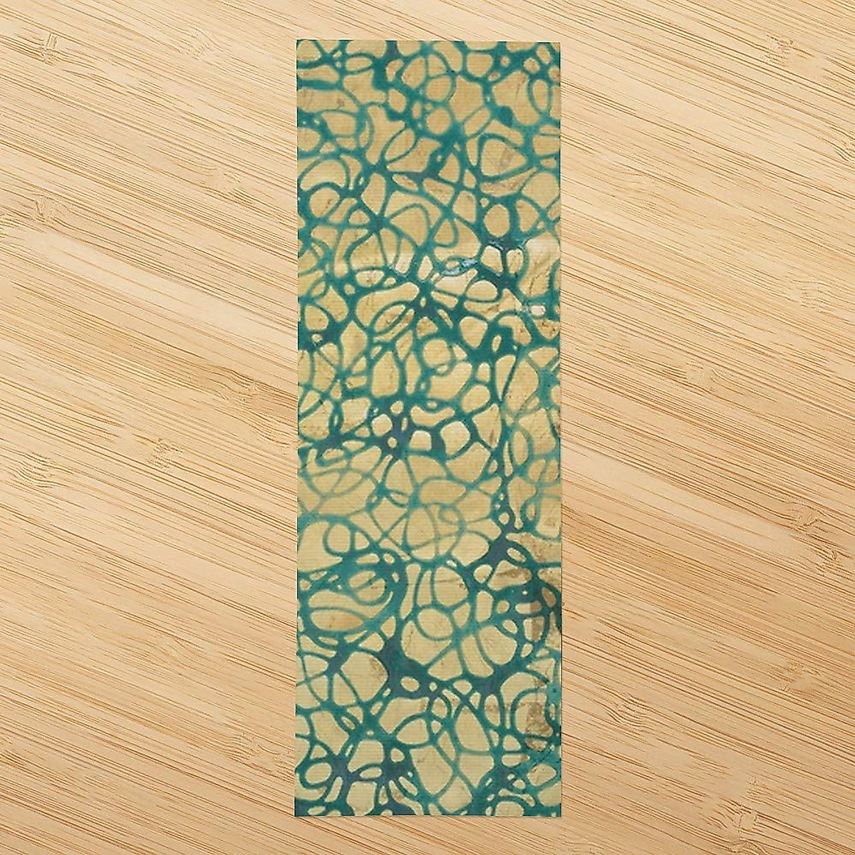 CANVAS ON DEMAND Yoga and Pilates Non-Slip Fitness Mat with Carrying Strap (Jeweled Panel in Gold) 24"x70"