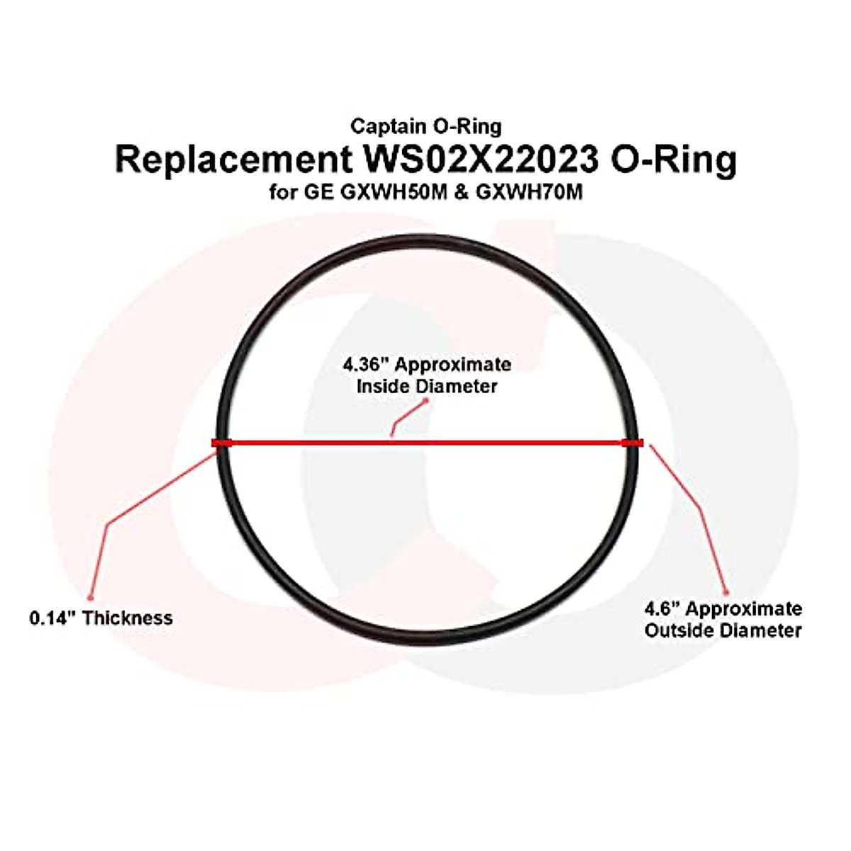 Captain O-Ring - Replacement WS02X22023 O-Rings for GE GXWH50M, GXWH70M00 Water Filter Housing (3 Pack)