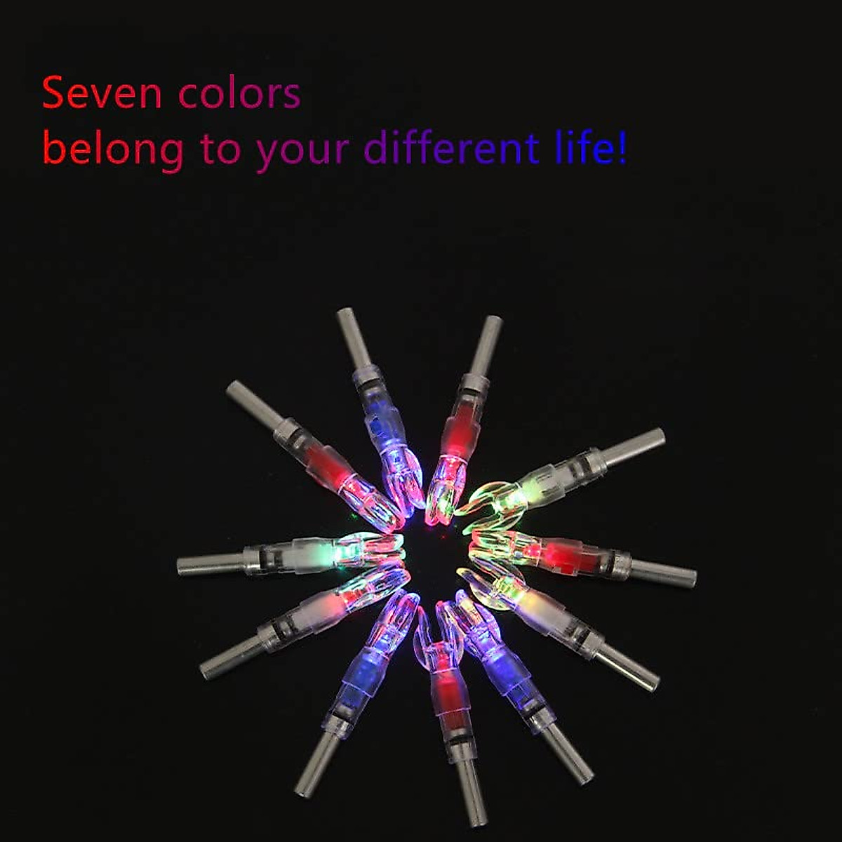 ATTEASAY 19PCS X Lighted Nocks for Arrows with .244" Inside Diameter with, High-Visibility LED Arrow Nocks, Screwdriver Included