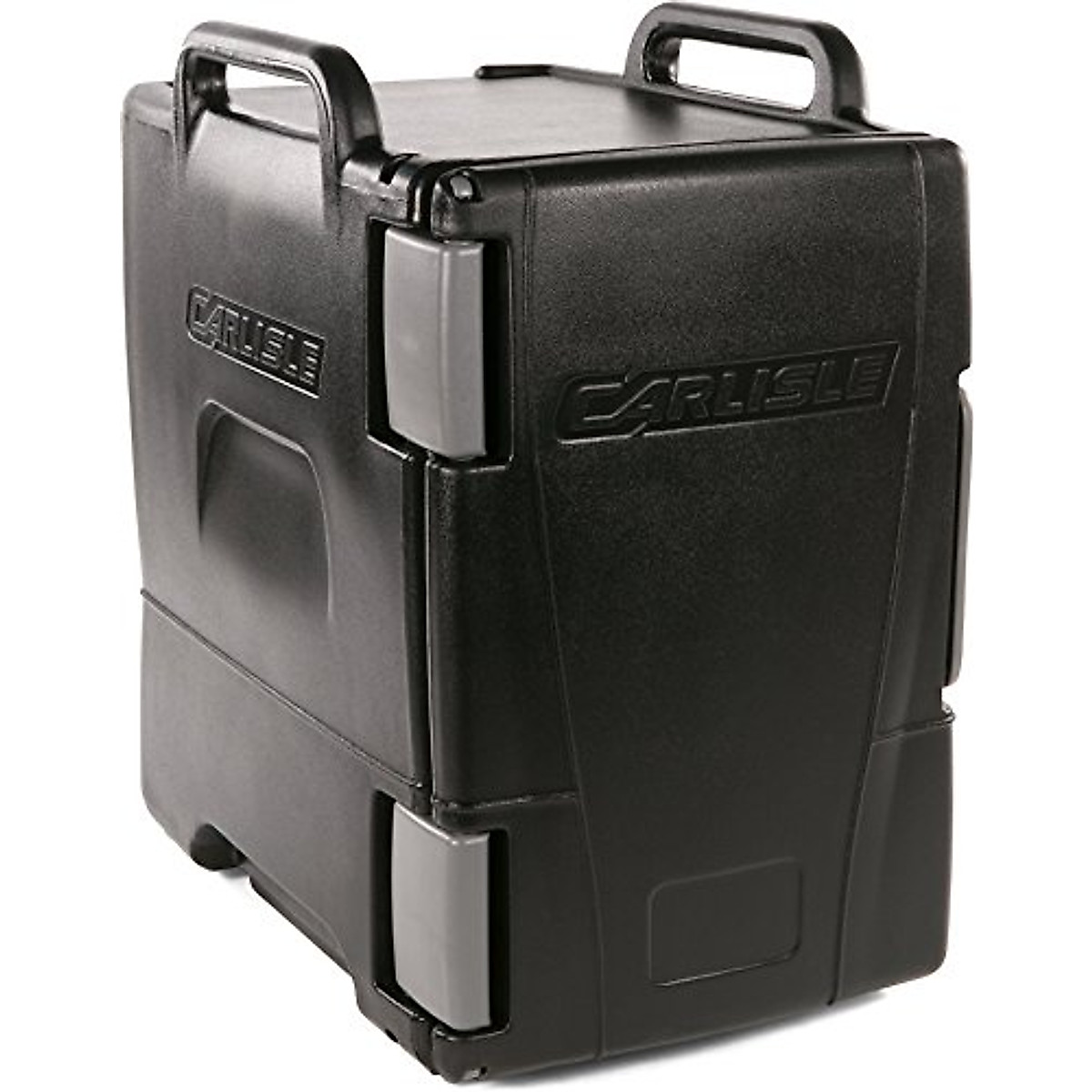 Carlisle FoodService Products Cateraide IT End Loading Insulated Food Pan Carrier Holds 6 Full Size 2.5" Pans with Handles for Catering, Kitchens, and Restaurants, Plastic, Black