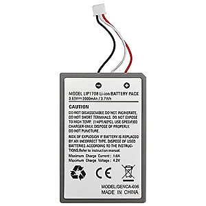 OSTENT 2000mAh 3.65V Lithium Ion Li-ion Rechargeable Battery Pack Replacement for Sony PS5 DualSense Wireless Controller