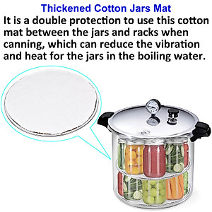 Jolaxy 2-Pack 11" Pressure Canner Rack + Cotton Jars Mat, 304 Stainless Steel Cooking Rack, 11 inch Canning Rack Replacement for Presto All-American and More Pressure Canner