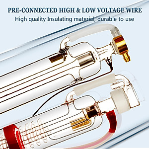MCWlaser 130W CO2 Laser Tube Actual 130W-150W Length 1650mm Dia 80mm for CO2 Laser Engraver Cutting Machine;8000 Hours