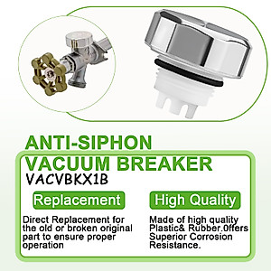 Jingzan 2 PACK VACVBKX1B Vacuum Breaker Replacement Kit for Traditional Anti-Siphon Frost-Free Sillcock Valves, Silver Color Anti Siphon Valve Repair Kit