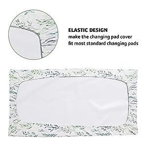 Changing Pad Cover & Baby Blanket, Green Leaf