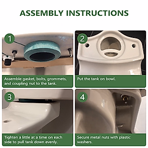 Replacement for American Standard AS738756-0070A Champion Tank to Bowl Coupling Kit