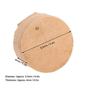 Trumpet Trombone Repairing Cork Pads,20Pcs 9.5mm Trumpet Water Key Spit Value Cork Replacement Accessory Part