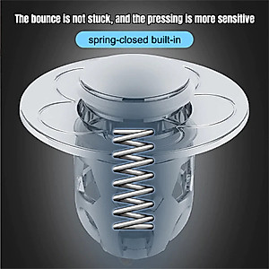 NICEYY 2PCS Water Head Leaking Stopper, Pop Up Sink Stoppers,Wash Basin Pop Up Drain Filter