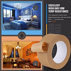 Lichamp Wide Brown Painters Tape 2 inch, 1pc Medium Adhesive Brown Masking Tape, 1.95 inches x 55 Yards