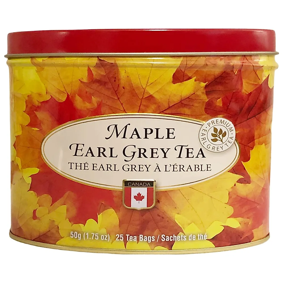 CANADA TRUE premium Ceylon Black Tea -25 Tea Bags 50g Can Package (Maple Earl Grey Tea)