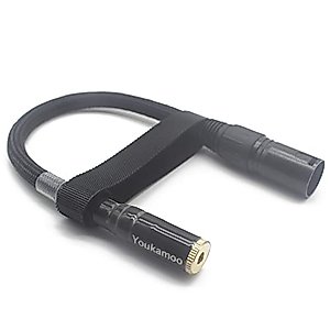 Youkamoo 4 Pin XLR to 4.4mm Female Balanced 5 Pole Silver Plated Audio Headphone Adapter Cable 4.4mm Female