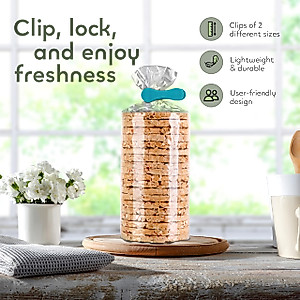 Luciano Housewares Rainbow Bag Clips Set, Colorful Food Storage Plastic Clips for Chips and Other Food Bags, Multicolor, Set of 8