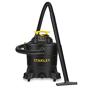 STANLEY 12 Gallon Wet/Dry Vacuum, 5.5 Peak HP, Multifunctional 3 in 1 Shop Vacuum with Blower,1-7/8"x6 Hose, Range for Garage, Carpet Clean, Jobsite SL18199P