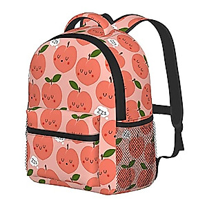 KiuLoam Cute Peach Kids Backpacks For Toddler Boys And Girls Preschool Backpack With Chest Strap 12 Inch