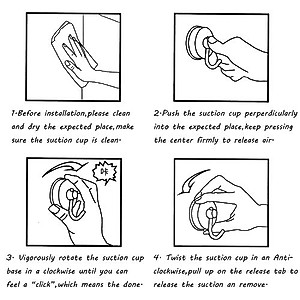 Heavy Duty Vacuum Suction Cup Hooks for Bathroom Shower Wall/Glass Door/ Mirror ,Waterproof Stainless Steel Hook for Hanging Shower Towel , Loofah,Coat ,Kitchen Pots Pans or Others Up to 22 lbs,2 Pcs