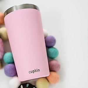 CUPKIN Stainless Steel Insulated Tumbler with Lid and Straw, 20 oz Water Bottle & Straw, Stainless Steel Cups, Travel Coffee Mug for Adults, Iced Coffee Cup with Lid, Tumbler for Travel