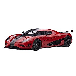 Autoart Koenigsegg Agera RS Chili Red with Black Accents 1/18 Model Car