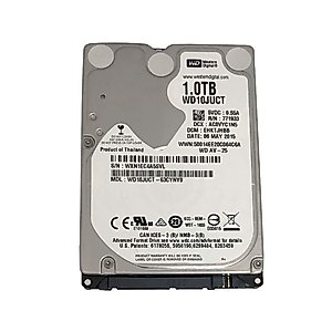 WD AV-25 WD10JUCT 1 TB Hard Drive - SATA (SATA/300) - 2.5 Drive - Internal (Renewed)