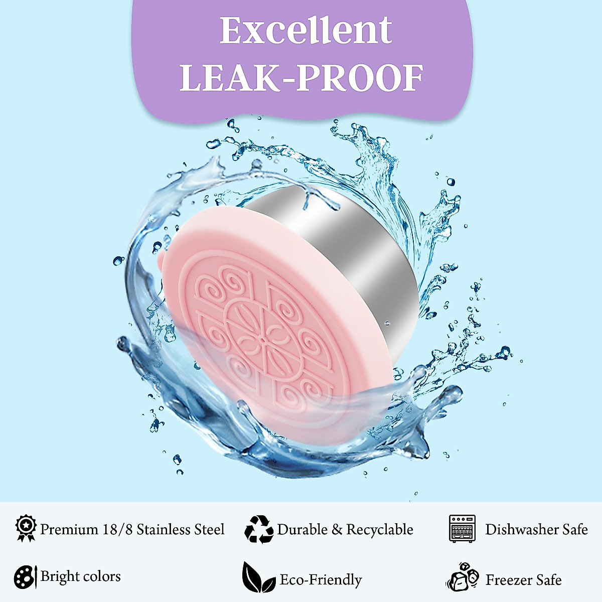 6x1.6 Oz Salad Dressing Containers With Lids, Small Leakproof Reusable Stainless Steel Salad Dressing Container To Go For Lunch Boxes,Sauce containers, Picnics,Travel Meal Prep And Kitchen Storage.