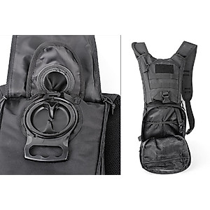 Unigear Tactical Hydration Pack Backpack 900D with 2.5L Bladder for Hiking, Biking, Running, Walking and Climbing (Black)