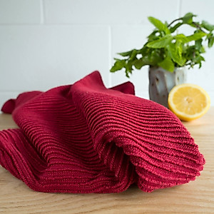 Now Designs Ripple Dishtowel | Carmine