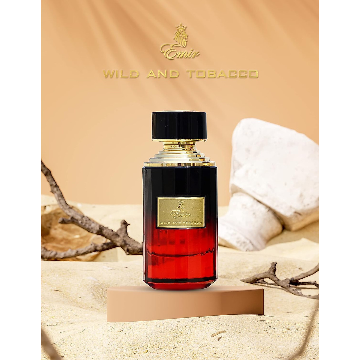 Paris Corner WILD AND TOBACCO EMIR Perfume EDP 3.4Fl Oz with 8ml L'Fumes Roll-On Layering Perfume Oil UNISEX - EDP and Oil Combo