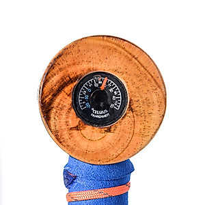 FOREST PILOT 3 Pieces Detachable Hardwood Walking Stick with a Compass and a Thermometer (Nature Color, 48 Inches, 1 Piece)…