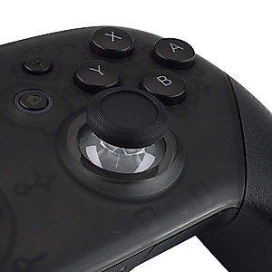 eXtremeRate Black & Transparent Dual-Color Replacement 3D Joystick Thumbsticks, Analog Thumb Sticks with Cross Screwdriver for Nintendo Switch Pro Controller
