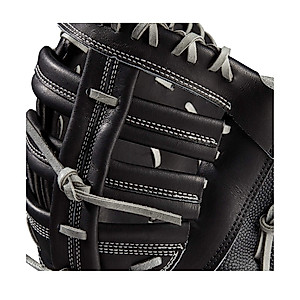 Wilson A2000 12.5-Inch SuperSkin Baseball Glove, Black/Grey, Left (Right Hand Throw)