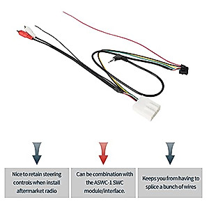 RED WOLF Steering Wheel Control Wire Harness Replacement for Toyota 2003-2014 Lexus Scion Factory SWC Retain Add-on Aftermarket Radio Stereo Install