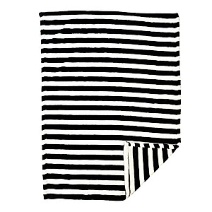Baby Blanket (Black/White Stripes)