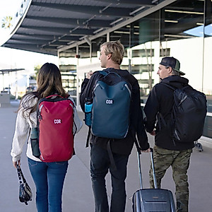 COR Surf Travel Backpack Flight Approved Carry On Laptop Backpack with Secret Passport Pockets | Large Daypack Business Weekender Luggage Backpack for Men Women The Island Hopper (28L Black)